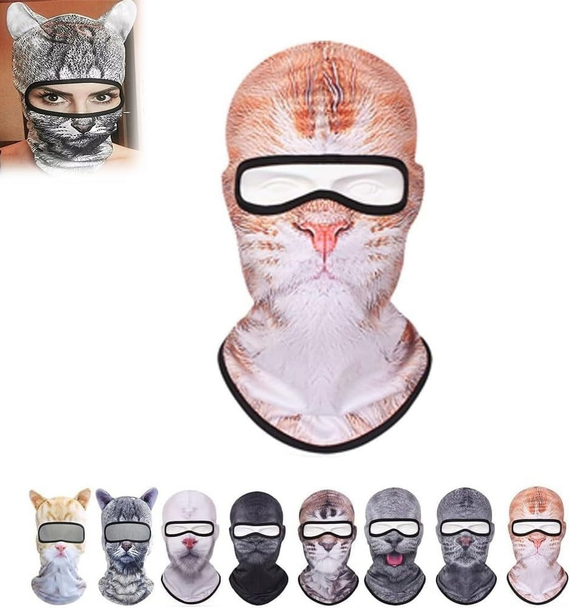 3D Cat Ski Balaclava Sheisty Face Mask with Ears,3D Cat Sheisty ...