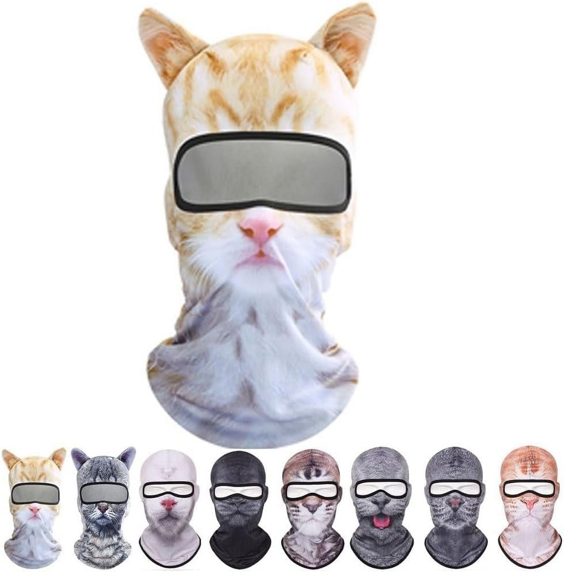 3D Cat Ski Balaclava Sheisty Face Mask with Ears,Cute Full Face Hood ...