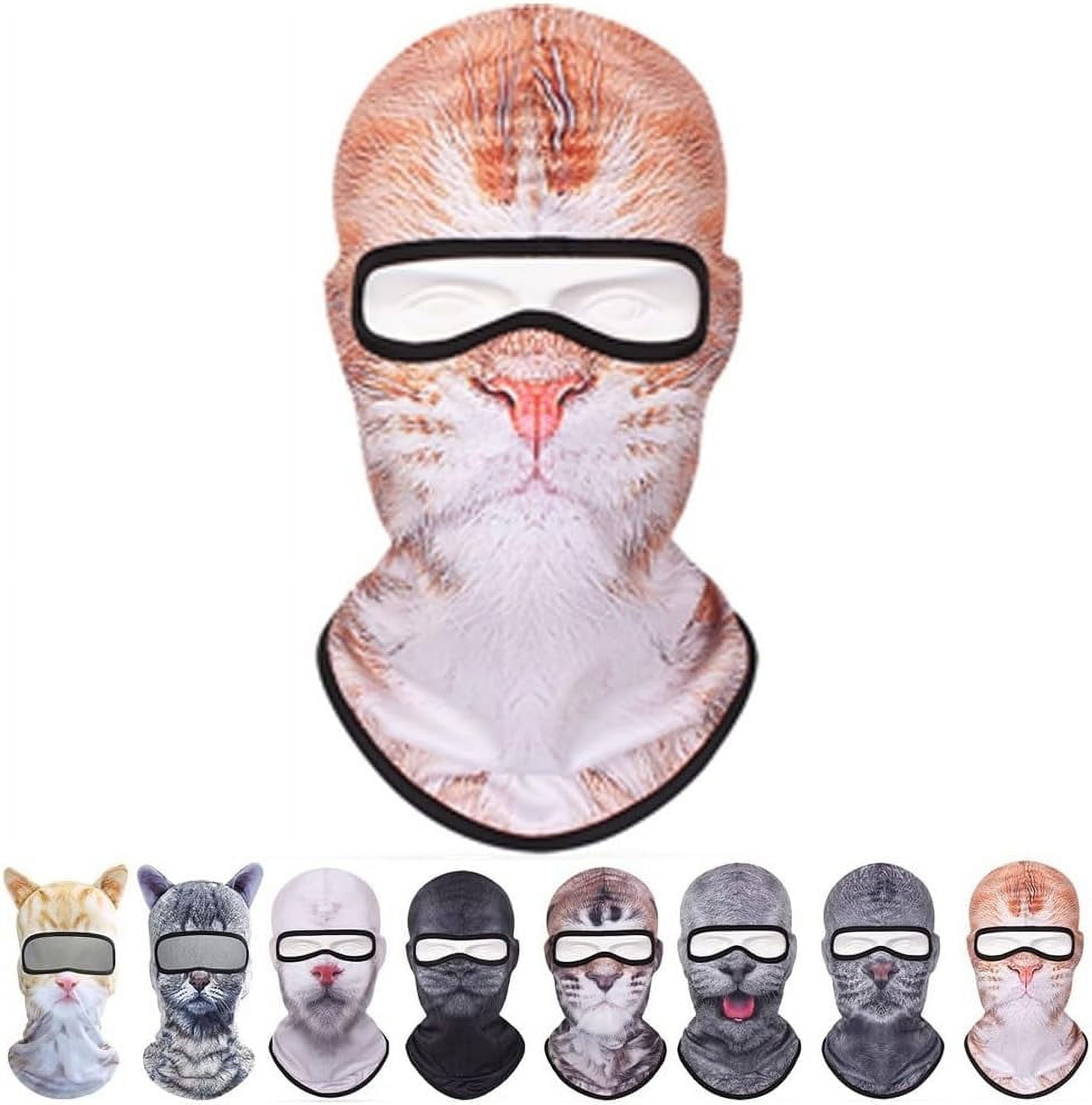 3D Cat Ski Balaclava Sheisty Face Mask with Ears,Cute Full Face Hood ...