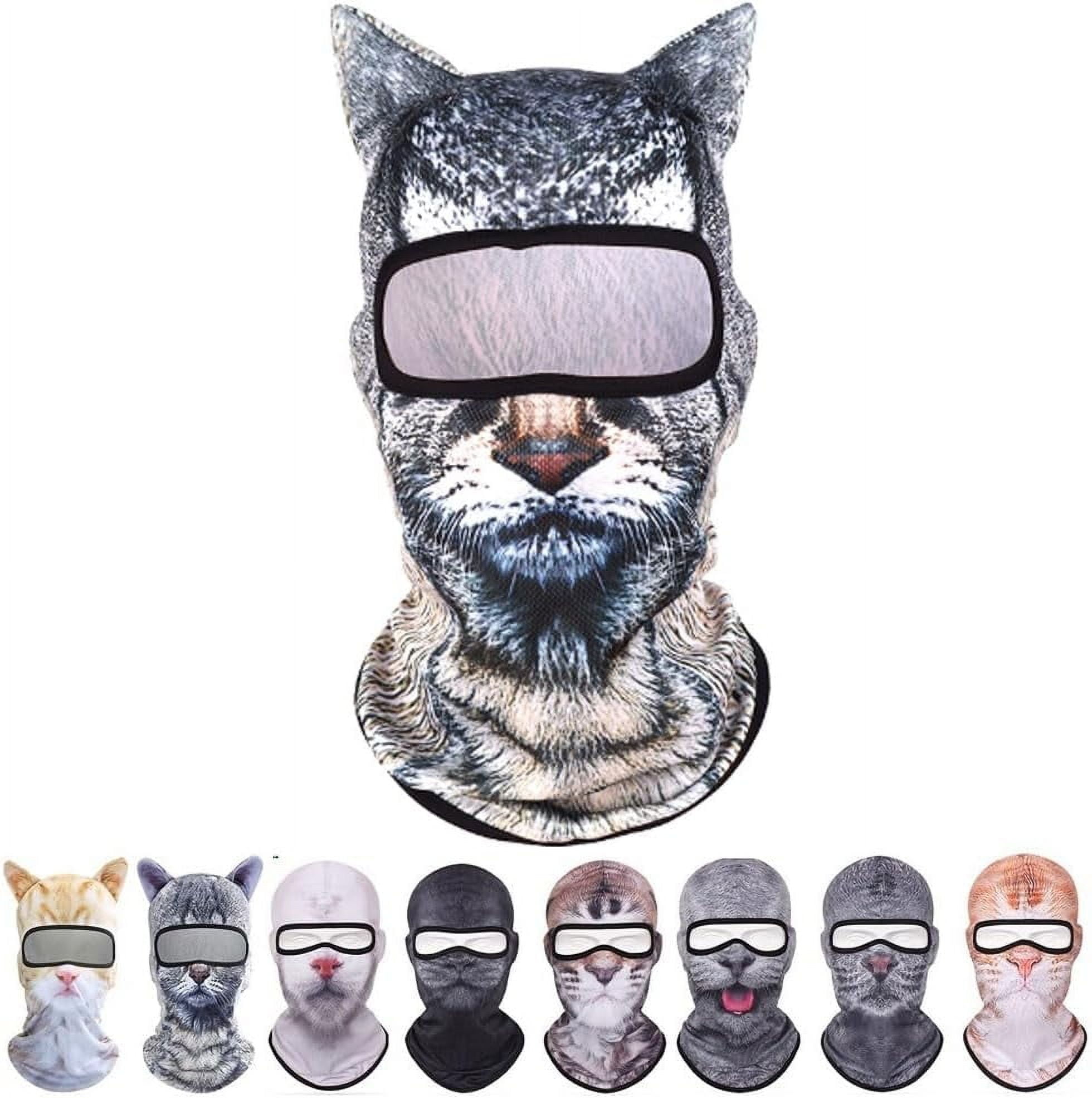 3D Cat Ski Balaclava Sheisty Face Mask with Ears,Cute Full Face Hood ...