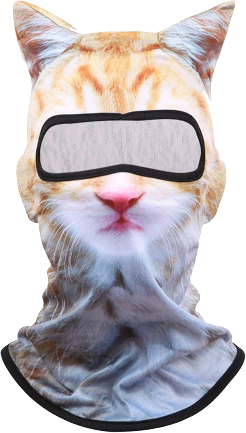 3D Cat Ski Balaclava Sheisty Face Mask with Ears for Livestream Party ...