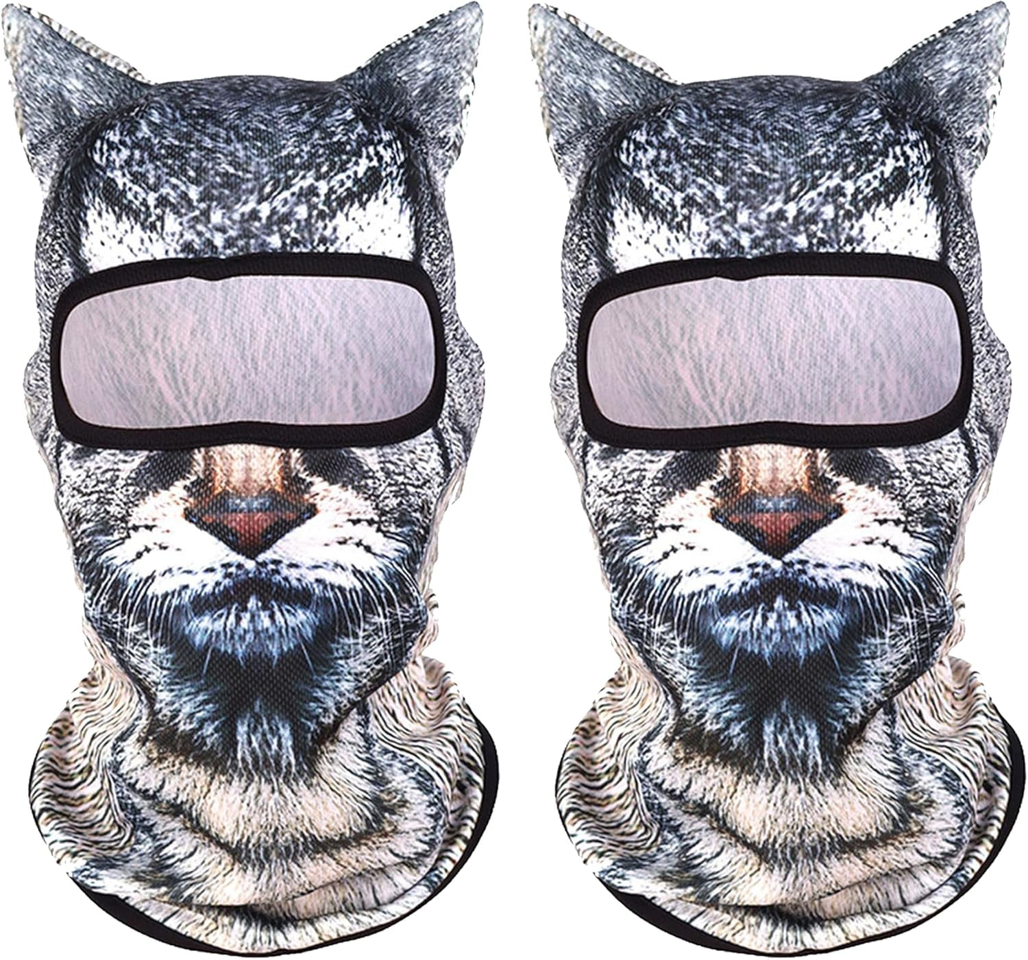 3D Cat Ski Balaclava Sheisty Face Mask with Ears for Livestream Party ...
