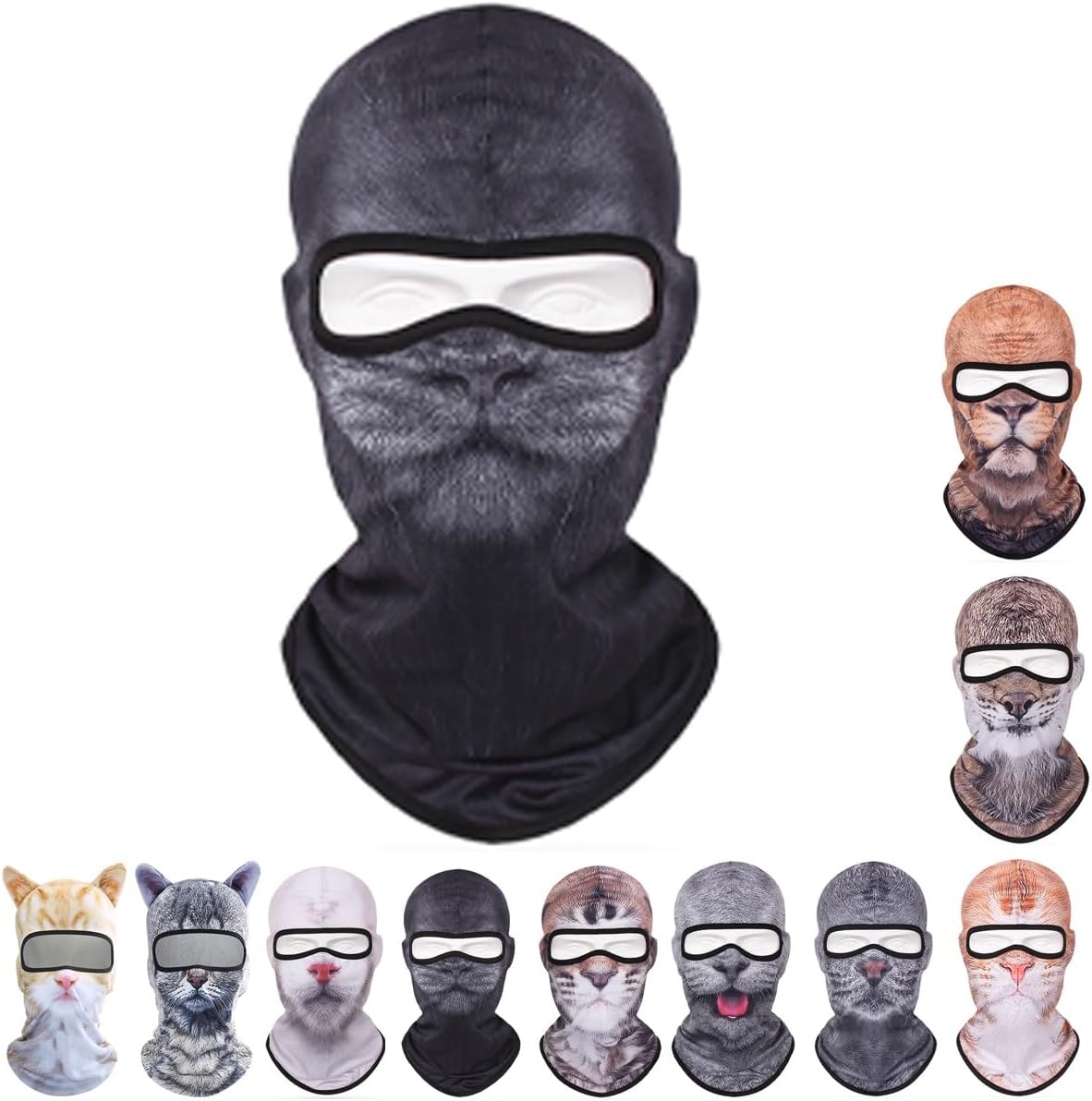 3D Cat Ski Balaclava Sheisty Face Mask with Ears,for Music Festivals ...