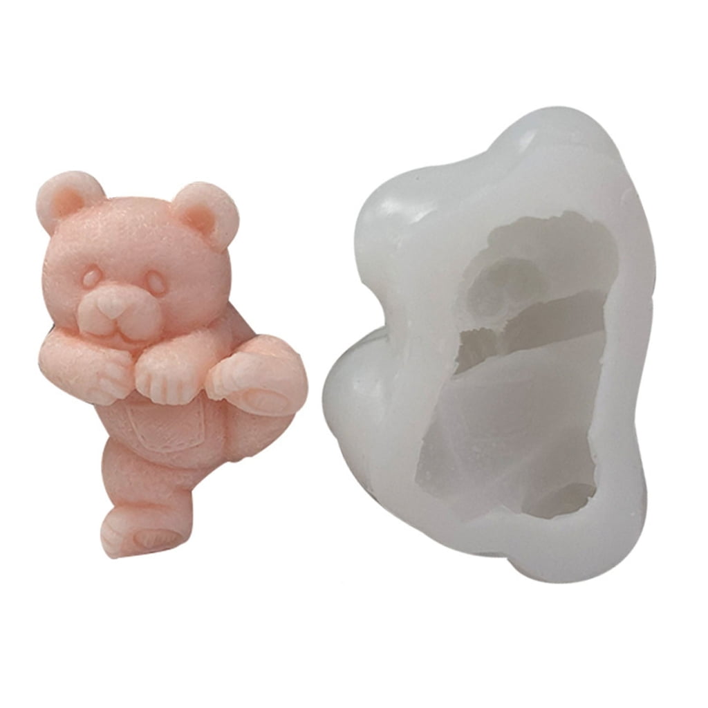 3D Cat and Bear Ice Cube Mold Coffee Milk Ice cube Reusable DIY Drink ...