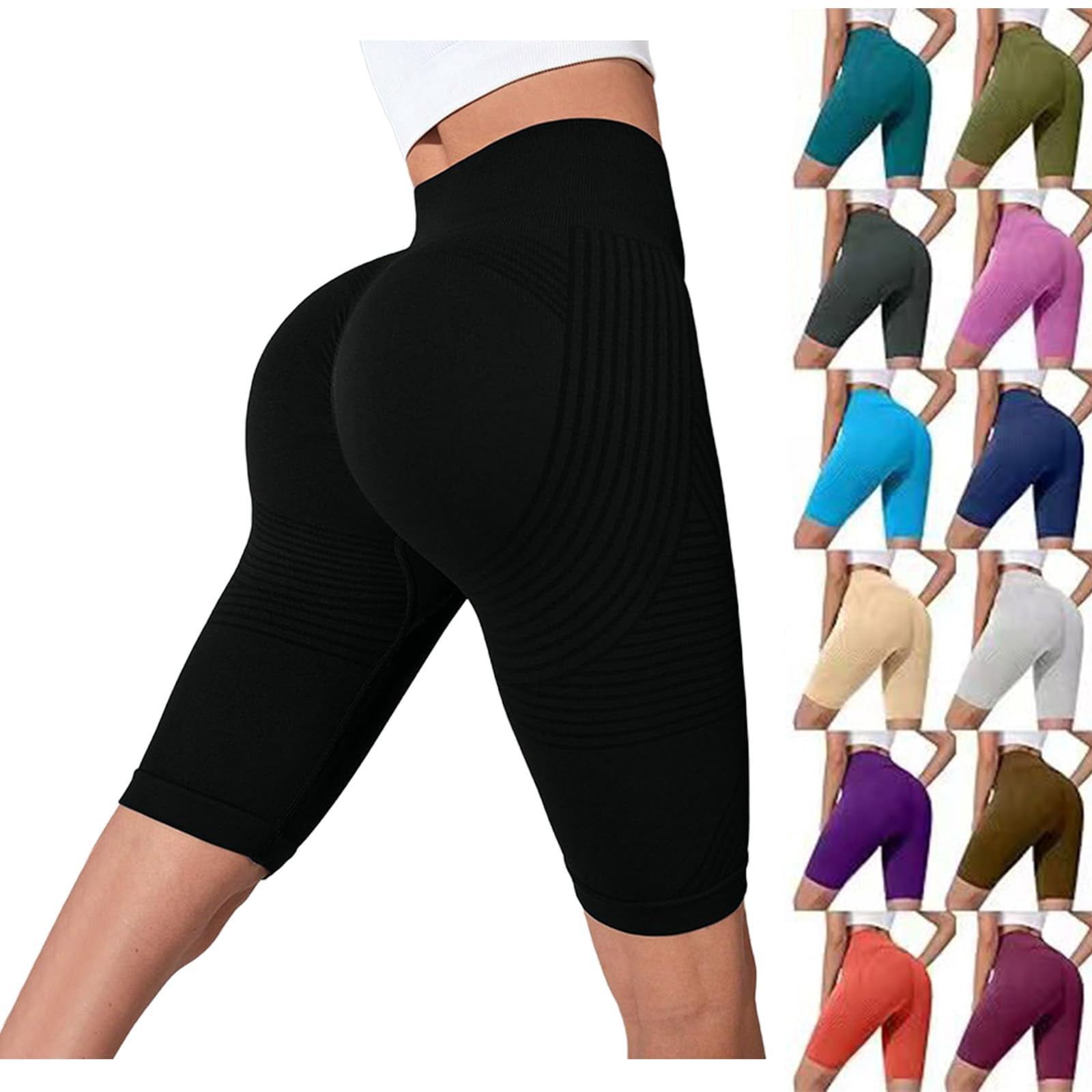 3D Cellulite Leggings High Waist Tummy Control Butt Lifting Compression ...