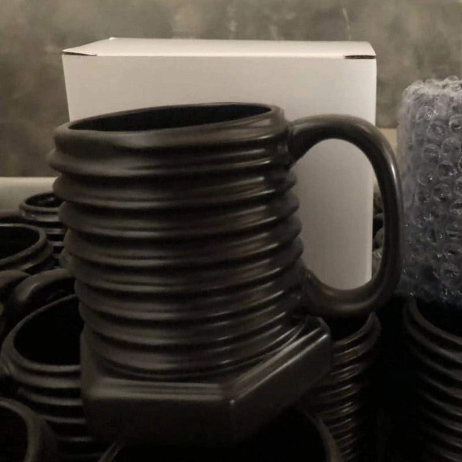 3D Ceramic Cool Mug Black Coffee Mugs Porcelain Attractive Day Gift Mug ...