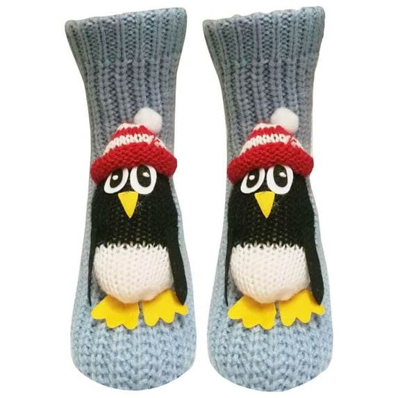 3D Character Cartoon Grip Knit Socks For Adults Winter Warm Floor ...