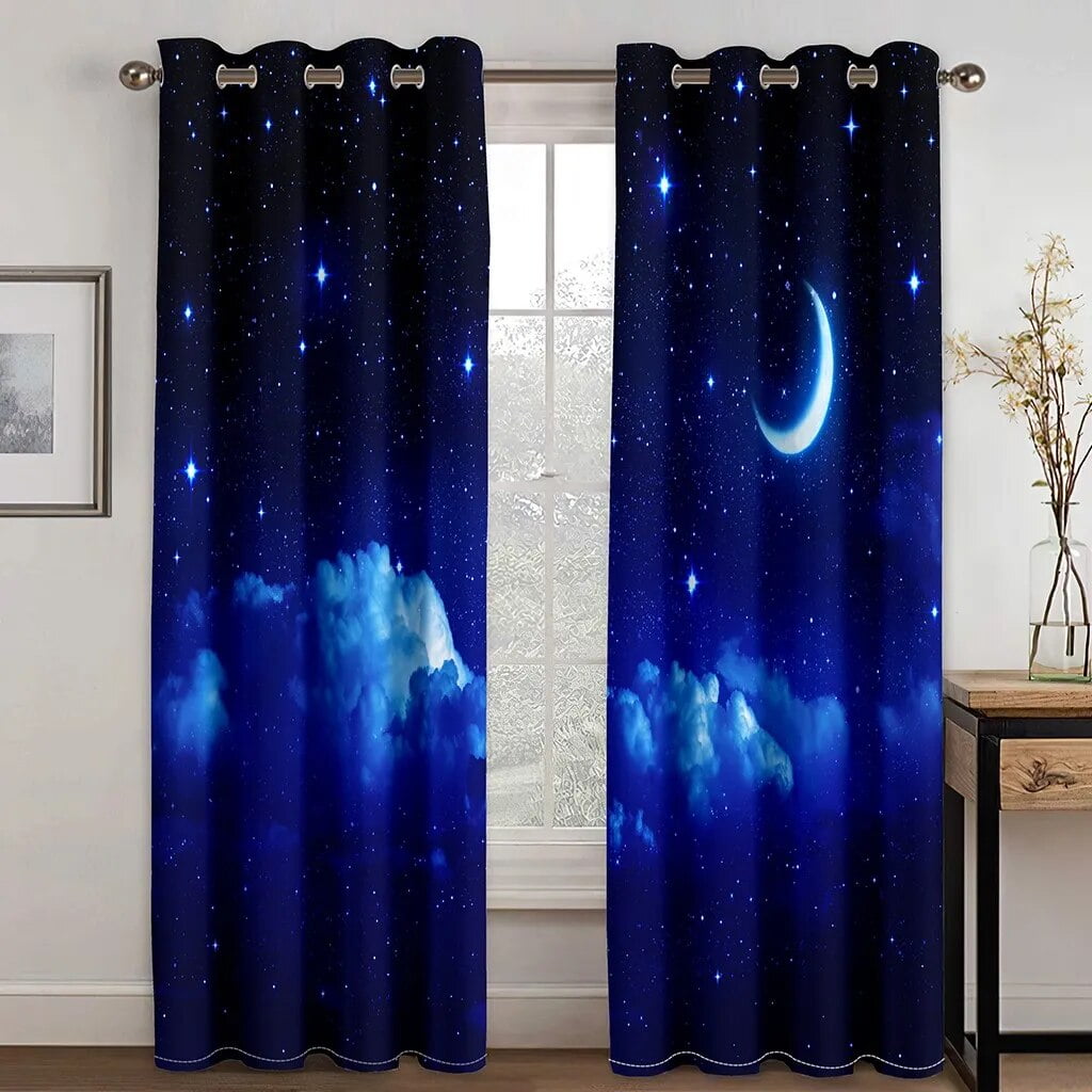 3D Cheap Colorful Galaxy Space Psychedelic Starry Sky 2 Pieces Shading ...