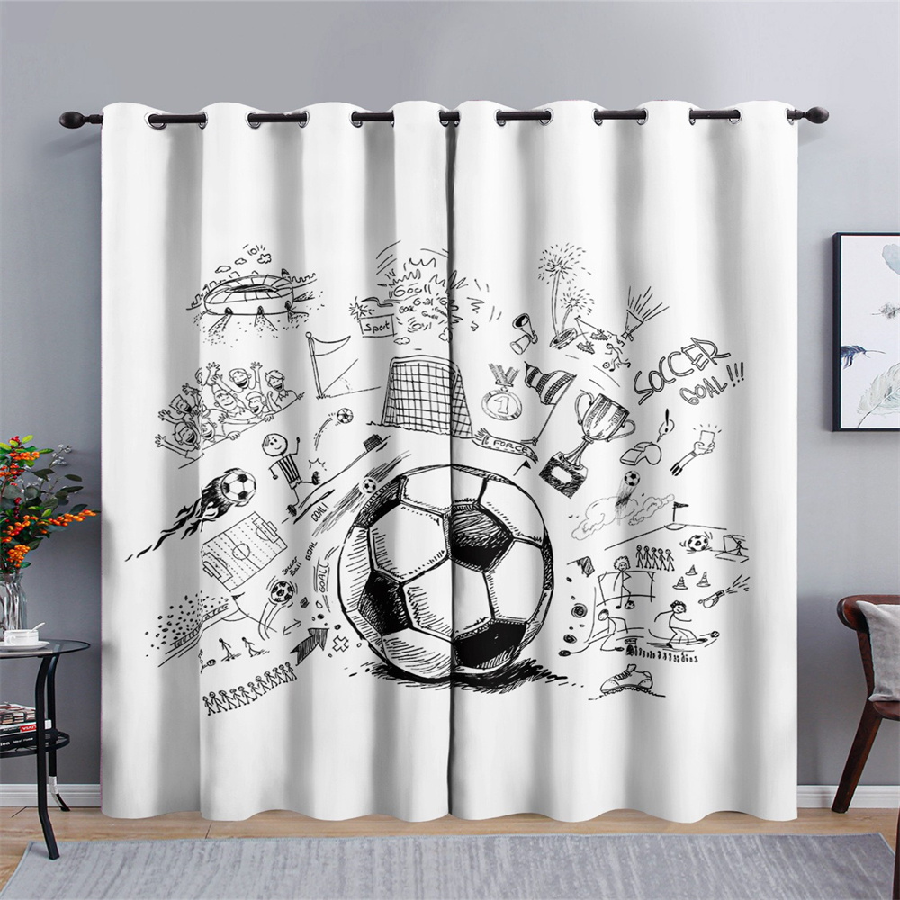 3D Cheap Modern Boy Childern Football Series Sports Black Thin Shading ...