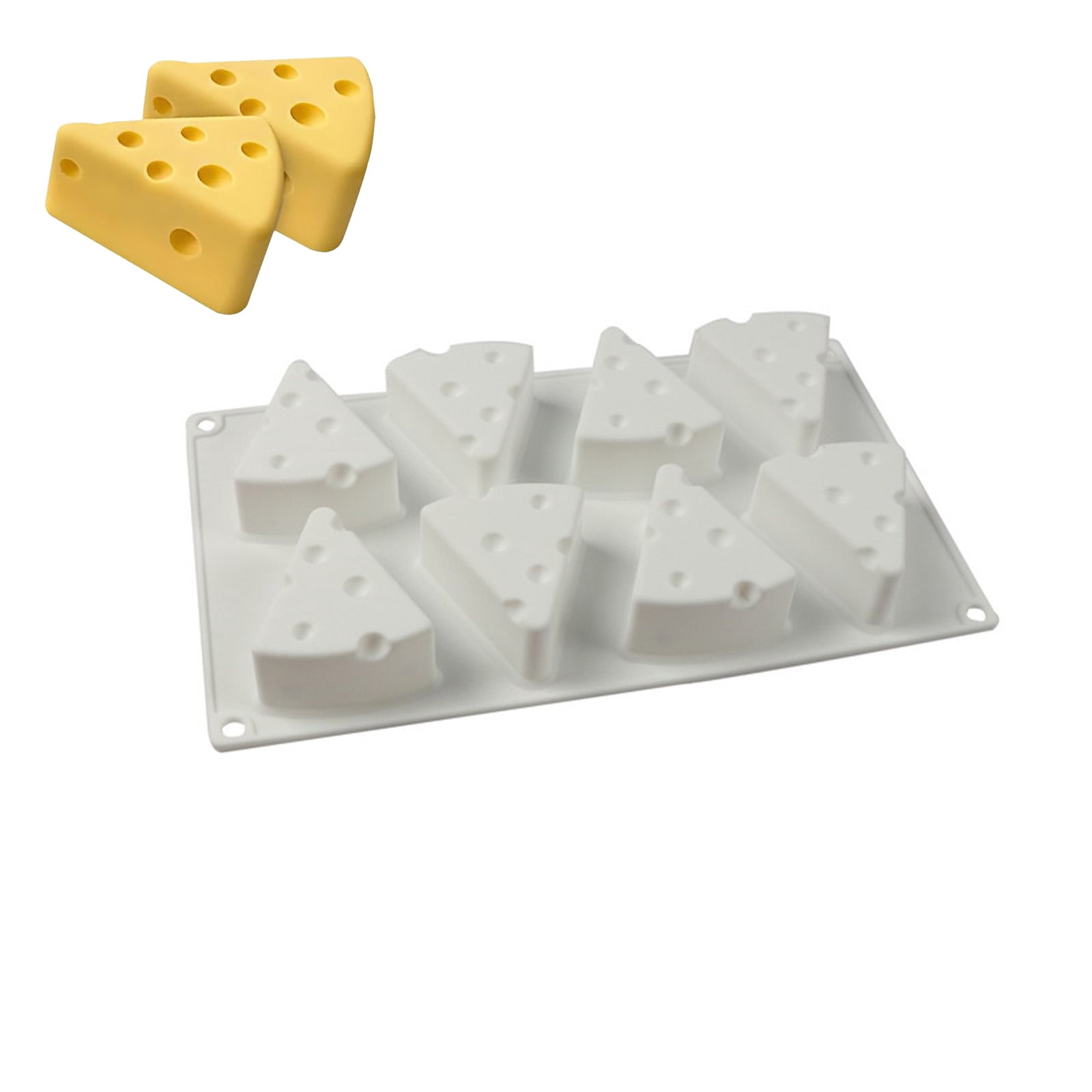 3D Cheese Silicone Baking Molds for Mousse Cake, 8-Cavity Chocolate Pan ...