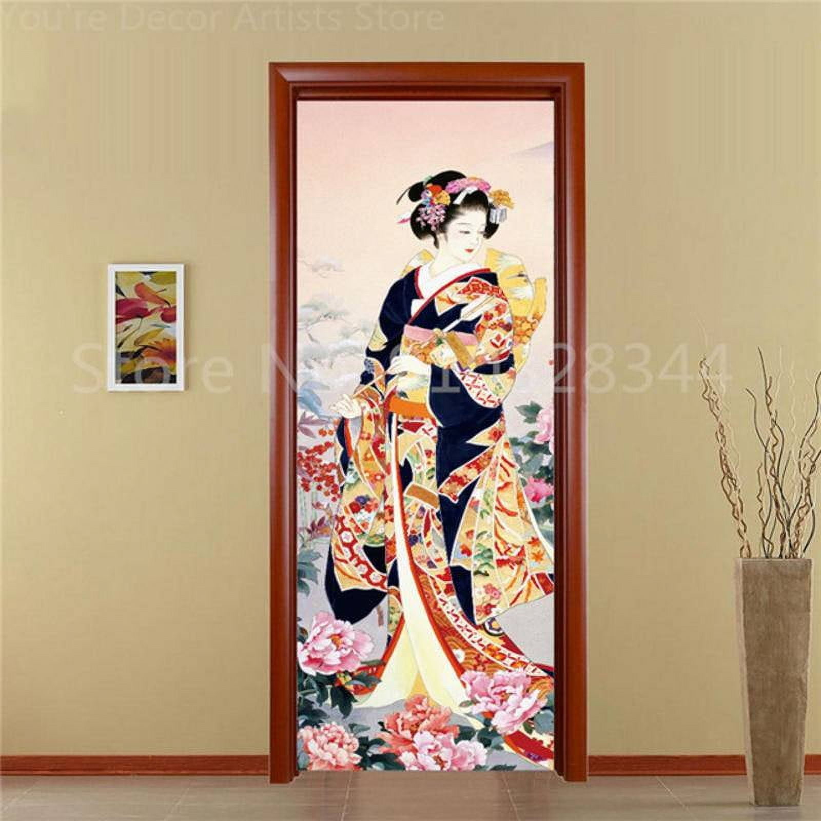 3D Cherry Blossoms Wall Paper Home Decor Door Sticker Living Room ...