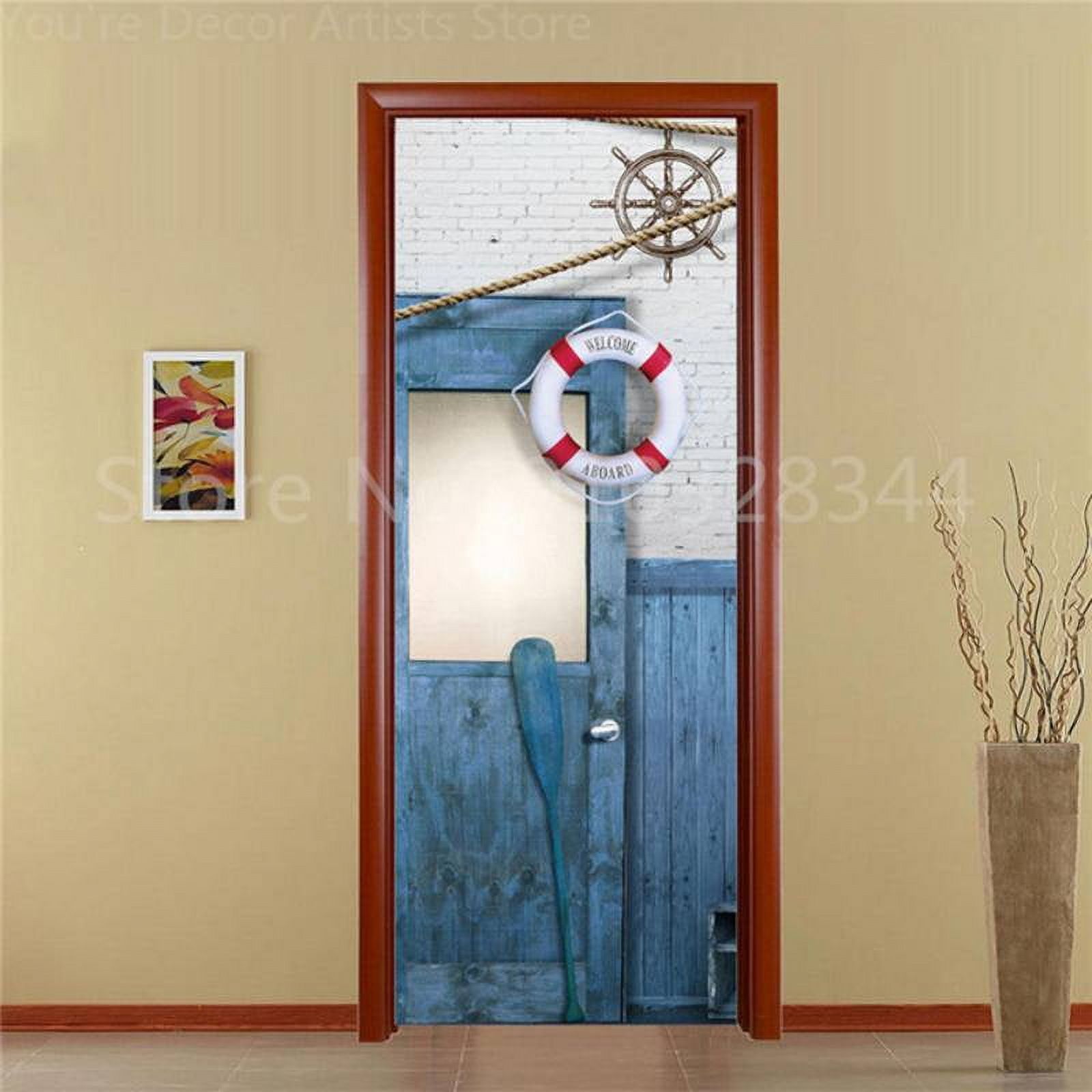 3D Cherry Blossoms Wall Paper Home Decor Door Sticker Living Room ...