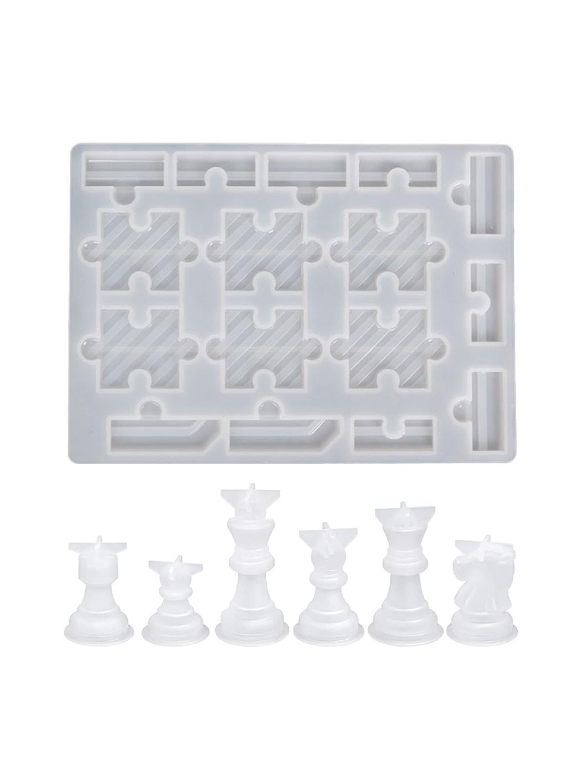 3D Chess Silicone Resin Mold Checkers Board Crystal Epoxy Resin Kit for ...