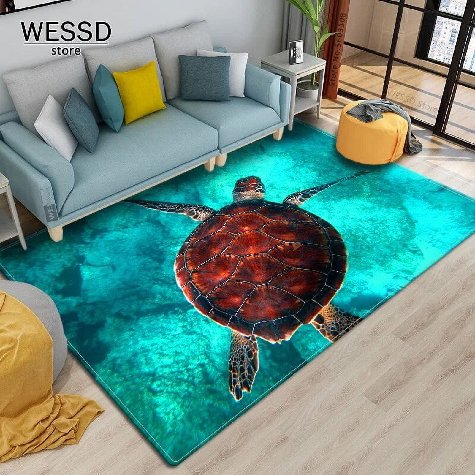 3D Children Carpets Marine Ocean Animal Print Kid's Bedroom Carpet Soft ...