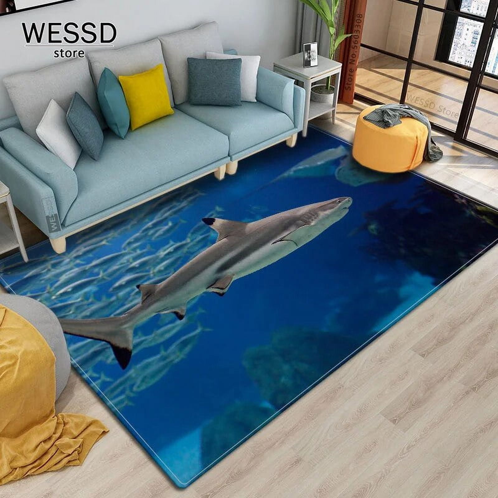 3D Children Carpets Marine Ocean Animal Print Kid's Bedroom Carpet Soft ...