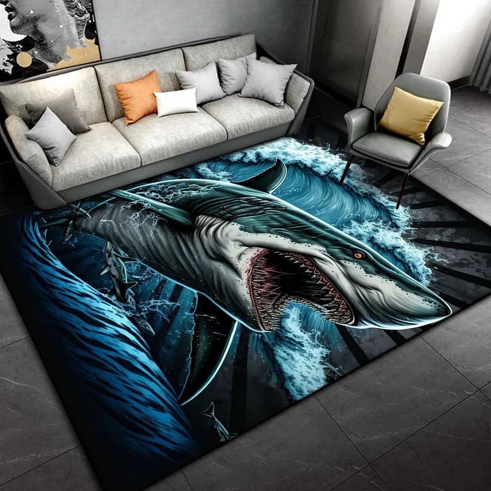 3D Children Carpets Marine Ocean Animal Print Kids Bedroom Carpet Soft ...