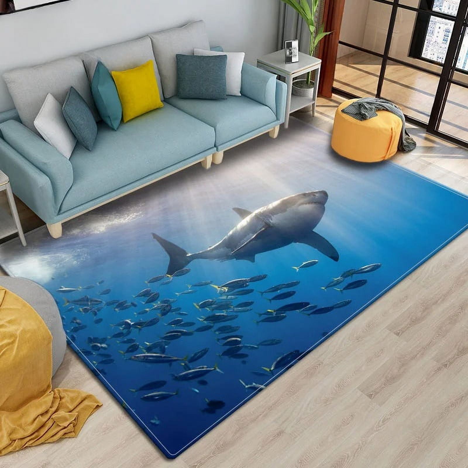 3D Children Carpets Marine Ocean Animal Print Kids Bedroom Carpet Soft ...