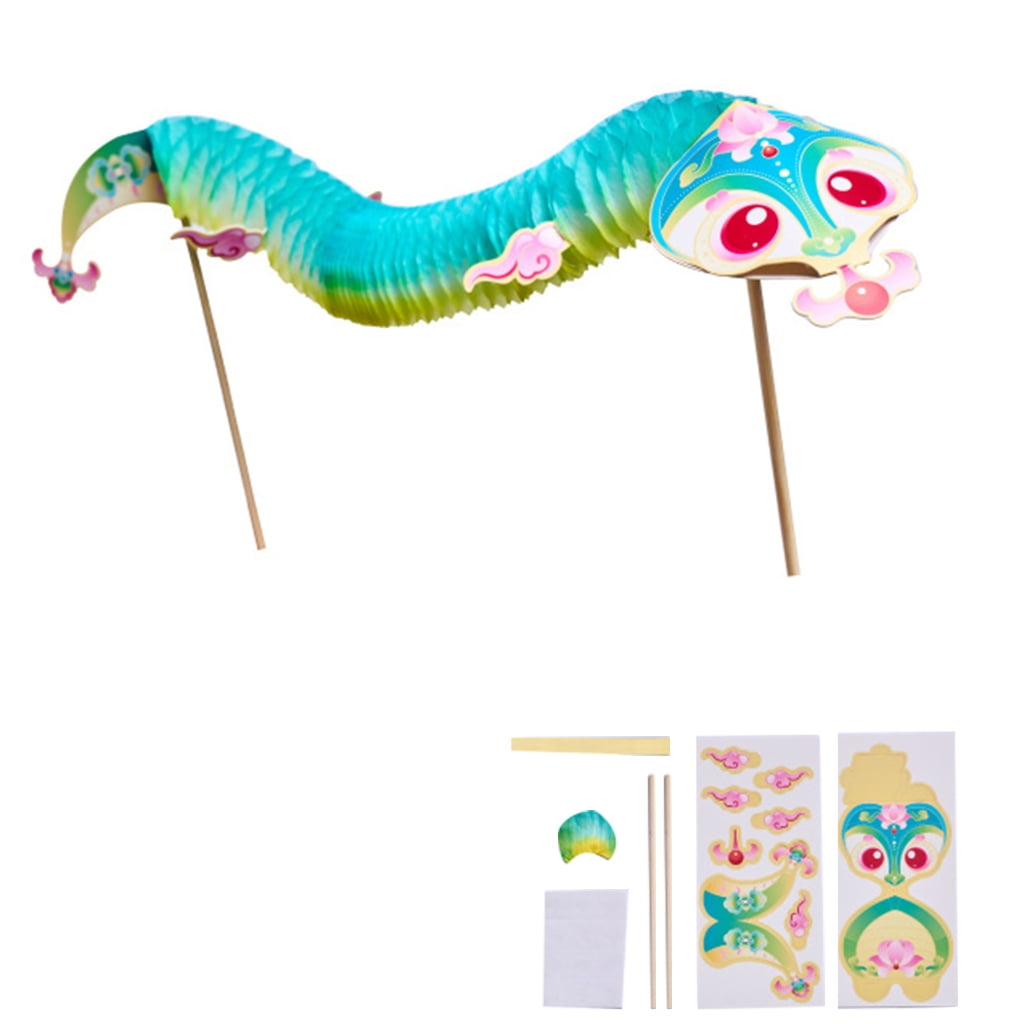 3D Chinese Paper Puppet Dance Snake Assembly Toy Set for Kids Teens ...