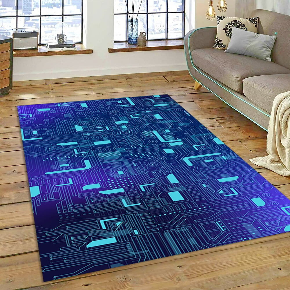 3D Chip Circuit Board Carpet Rug for Home Living Room Bedroom Sofa ...
