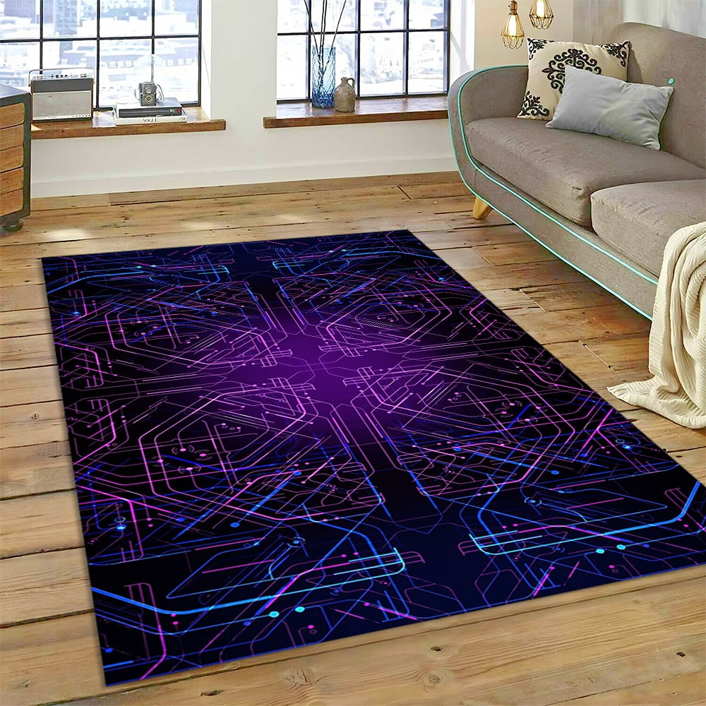 3D Chip Circuit Board Carpet Rug for Home Living Room Bedroom Sofa ...