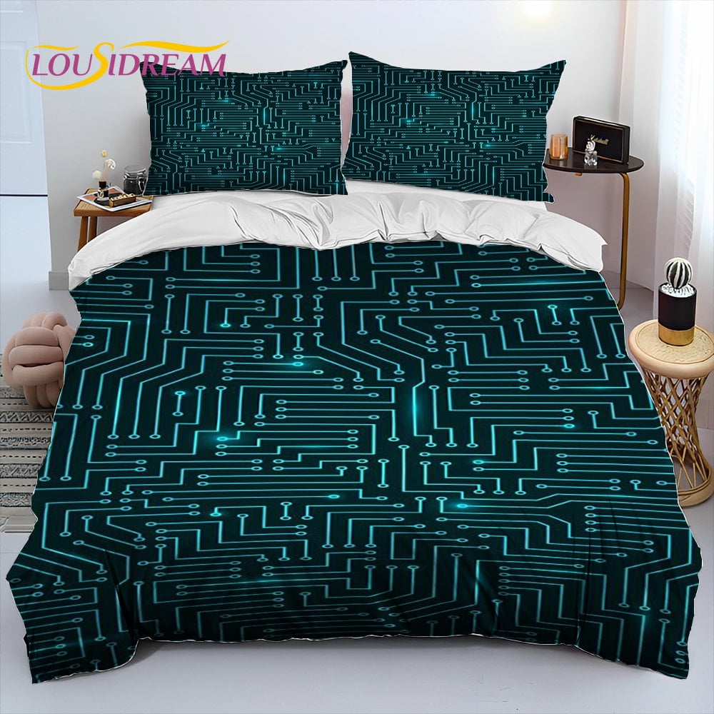 3D Chip Circuit Board Comforter Bedding Set Duvet Cover Bed Set Quilt ...