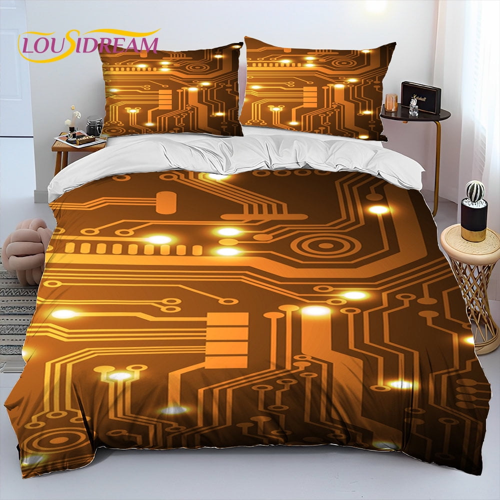 3D Chip Circuit Board Comforter Bedding Set Duvet Cover Bed Set Quilt ...