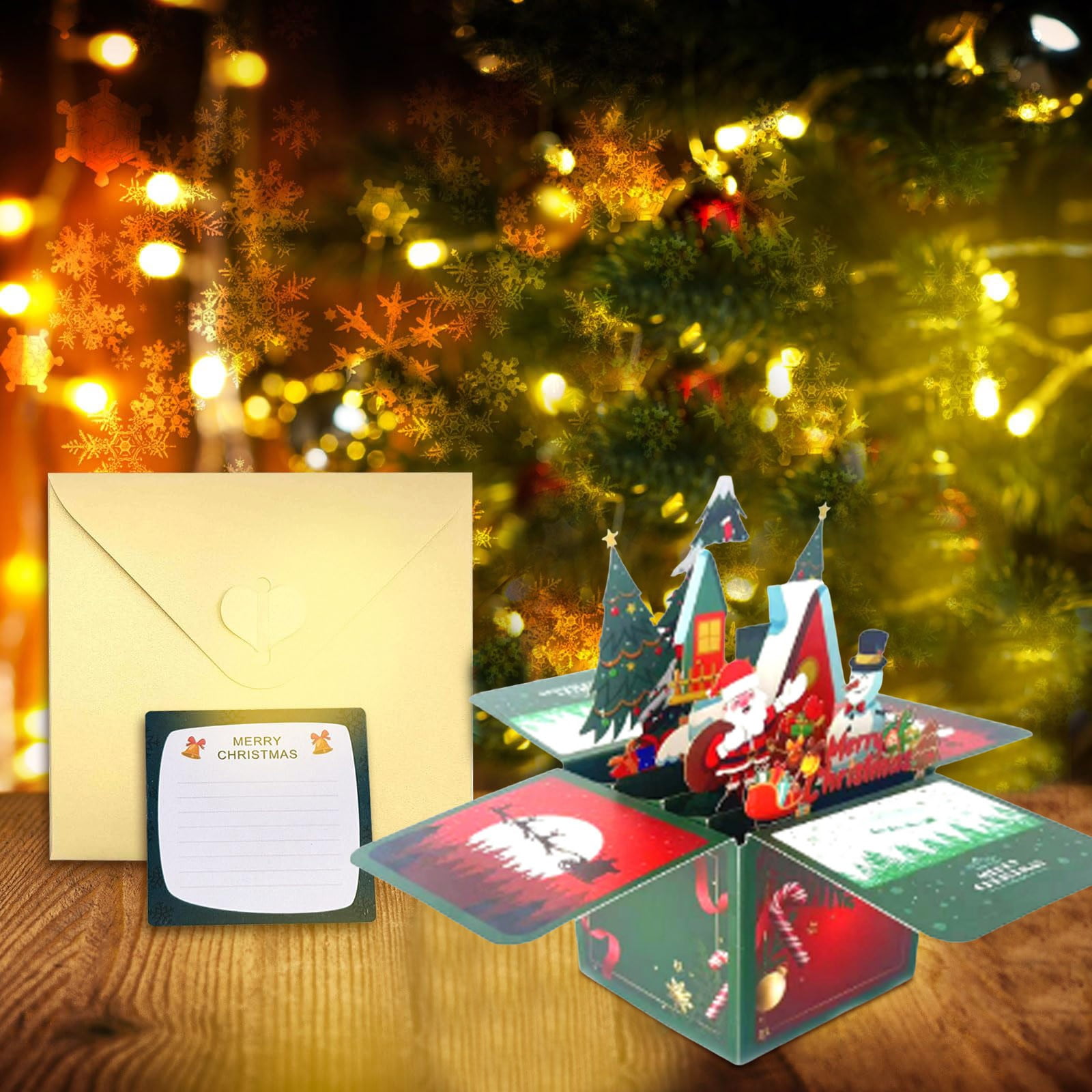 3D Christmas Card P Op Up Christmas Tree Greeting Card Holder Christmas ...