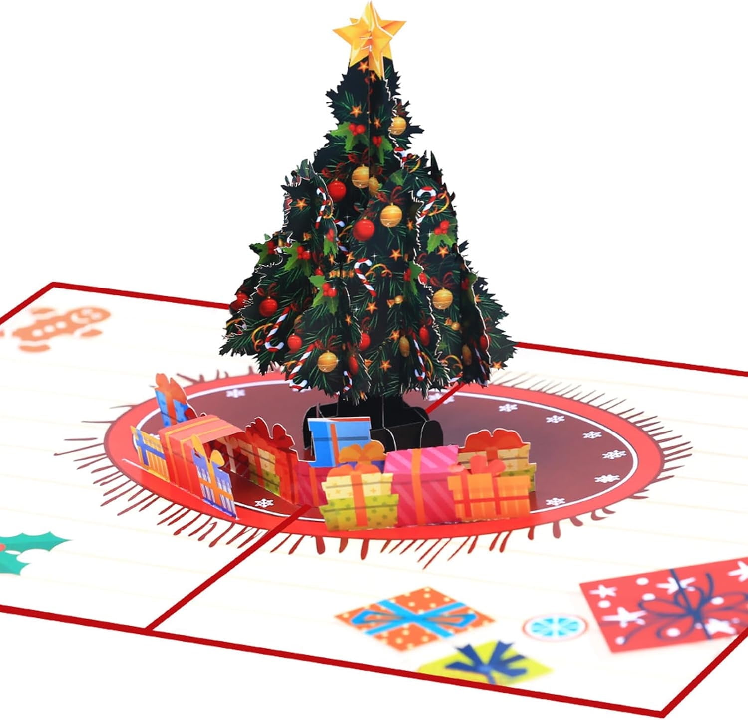 3D Christmas Cards with Envelopes Pop Up Christmas Gift Card Tree ...