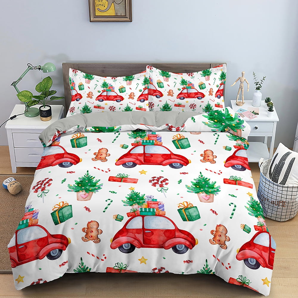 3D Christmas Day Santa Claus Print Bedding Comforter Set Twin Full ...