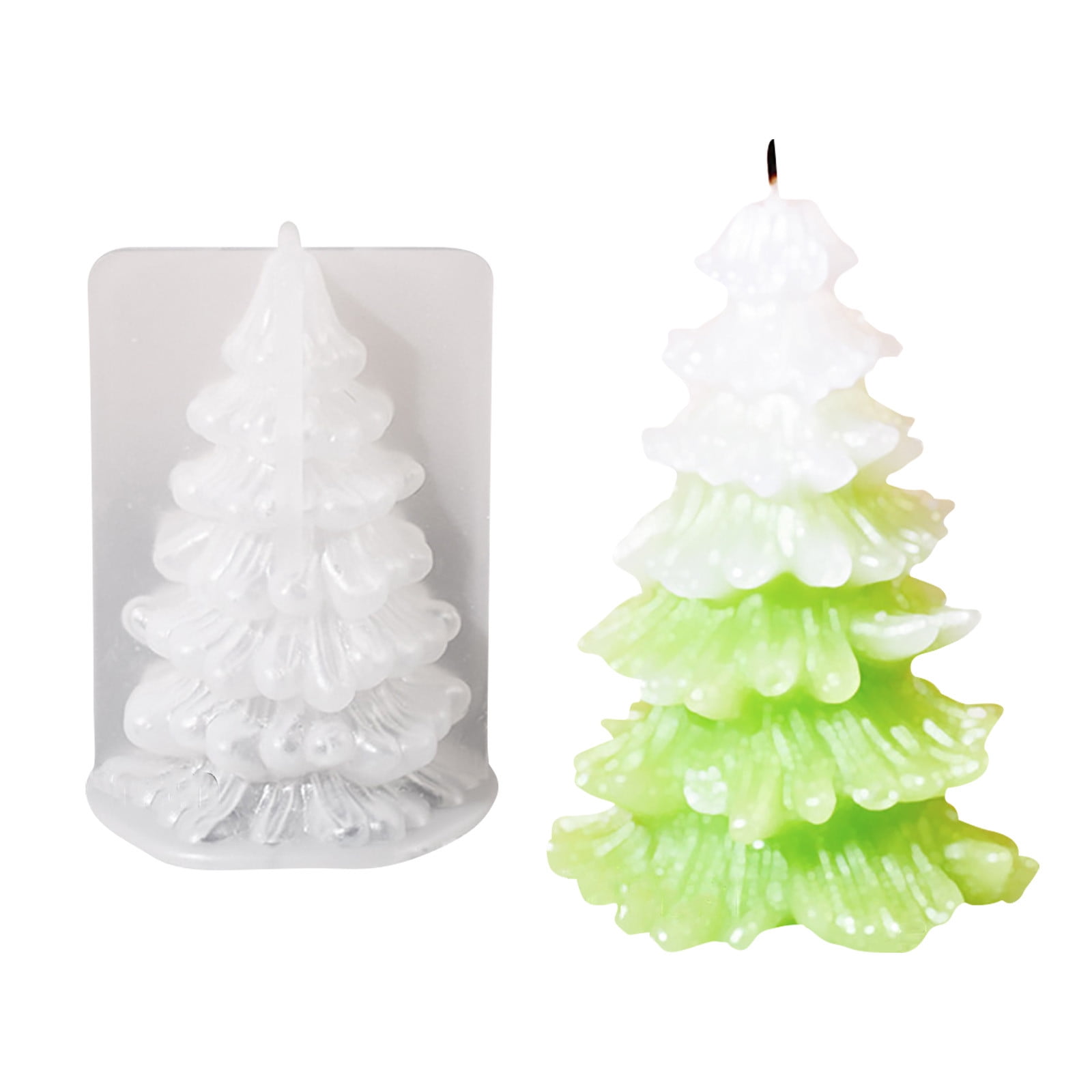 3D Christmas Tree Candle Mold, Silicone Mold for Candle Making, Xmas ...