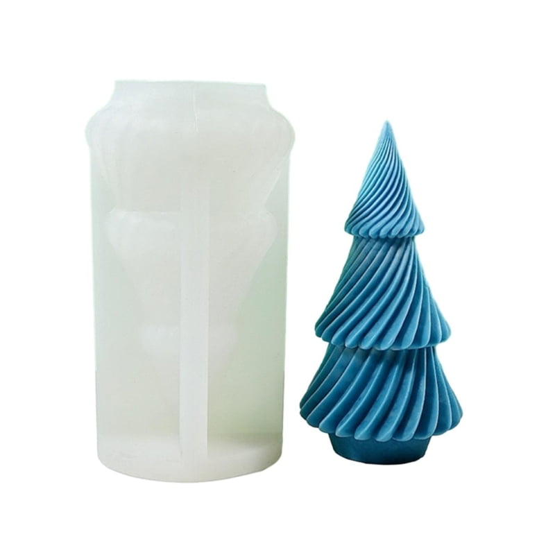 3D Christmas Tree Candle Mold Silicone Mould for Candle Making Handmade ...