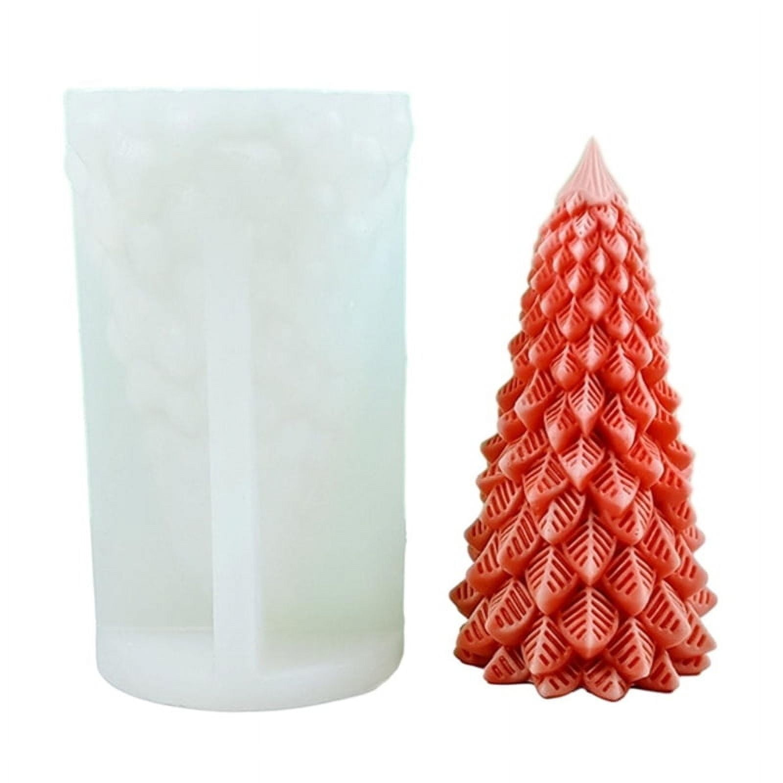3D Christmas Tree Candle Mold Silicone Mould for Candle Making Handmade ...