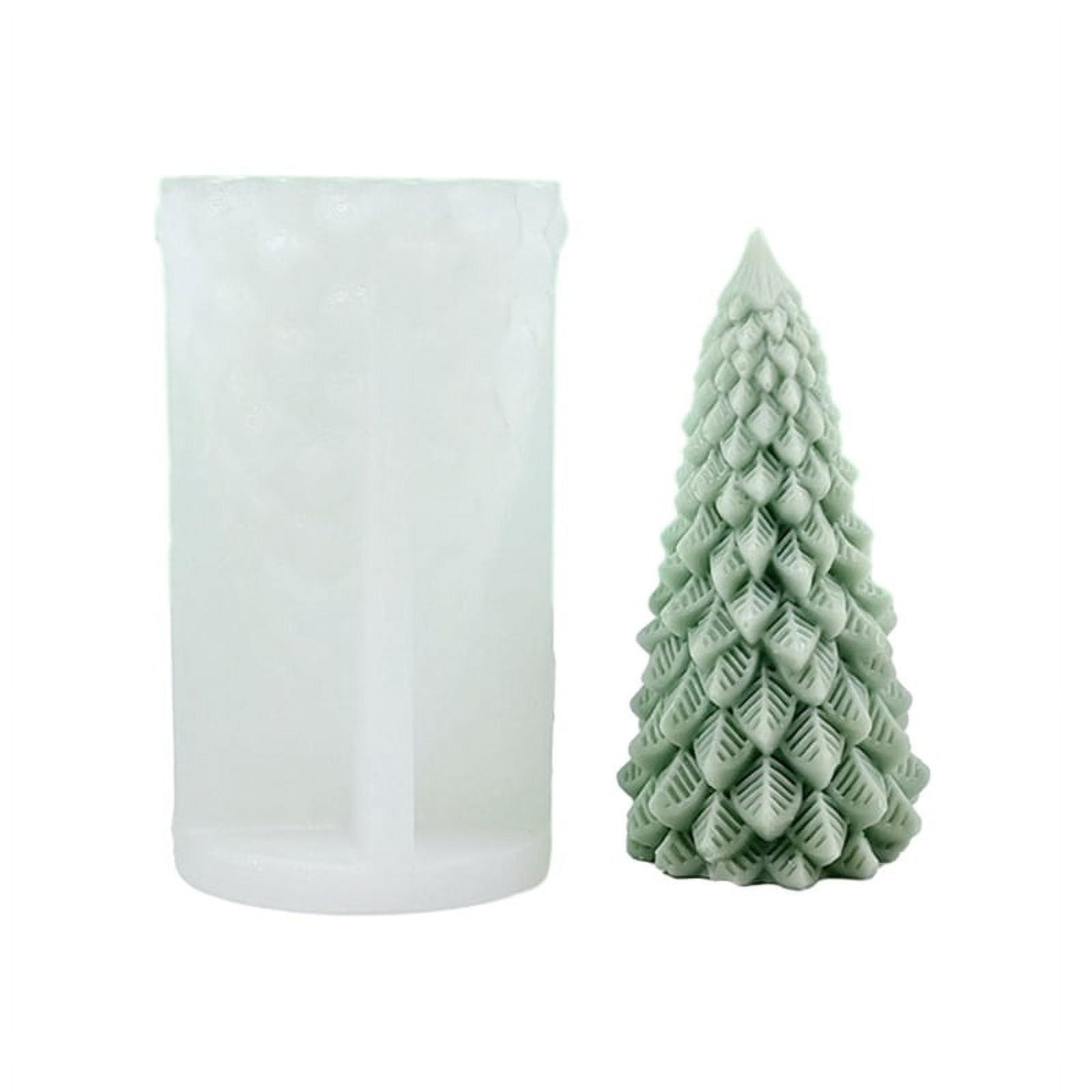 3D Christmas Tree Candle Mold Silicone Mould for Candle Making Handmade ...