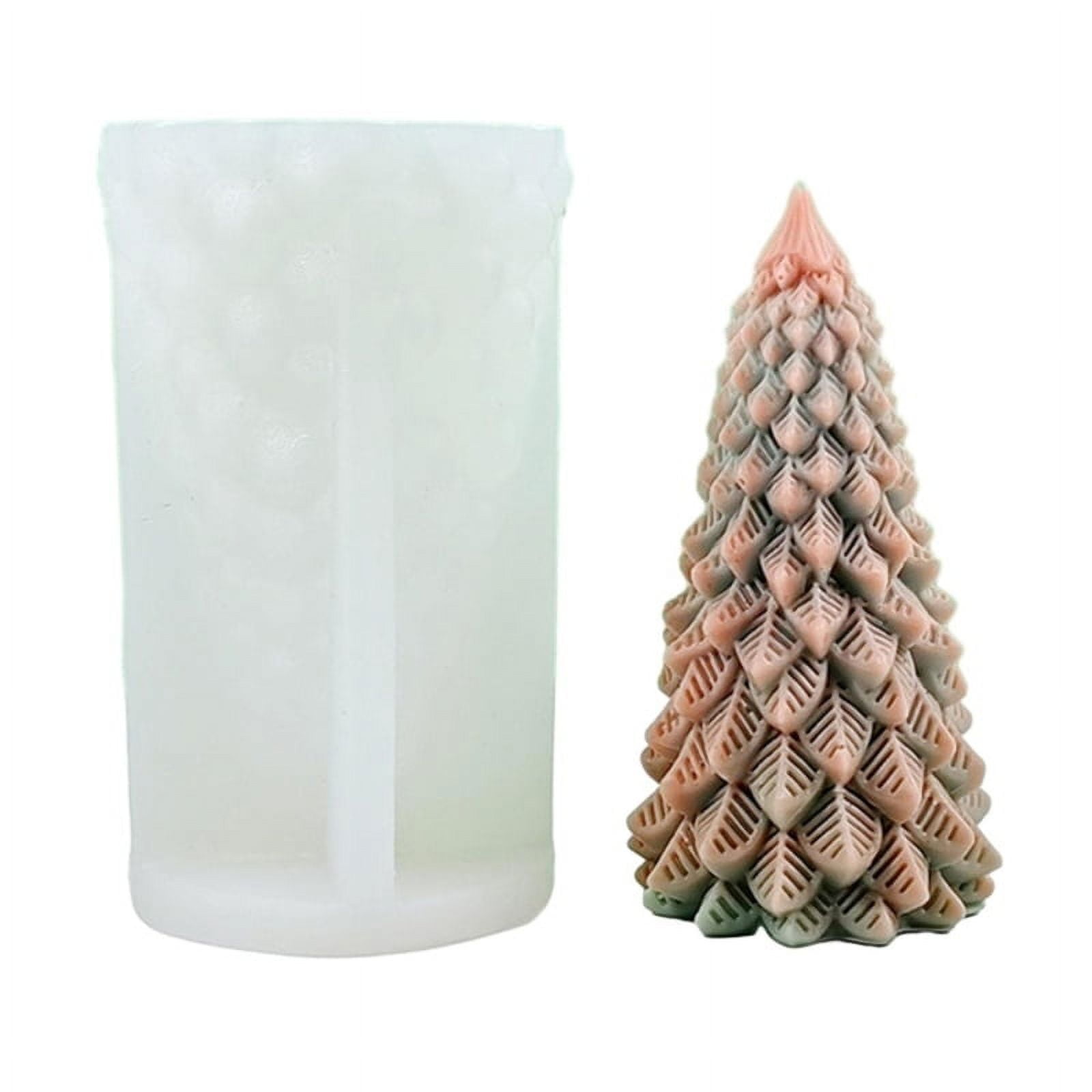 3D Christmas Tree Candle Mold Silicone Mould for Candle Making Handmade ...