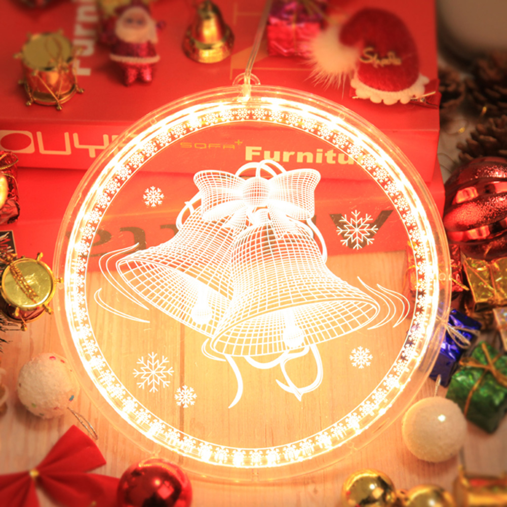 3D Christmas Tree LED Pendant Lights - Hanging Night Lamp Window Indoor ...