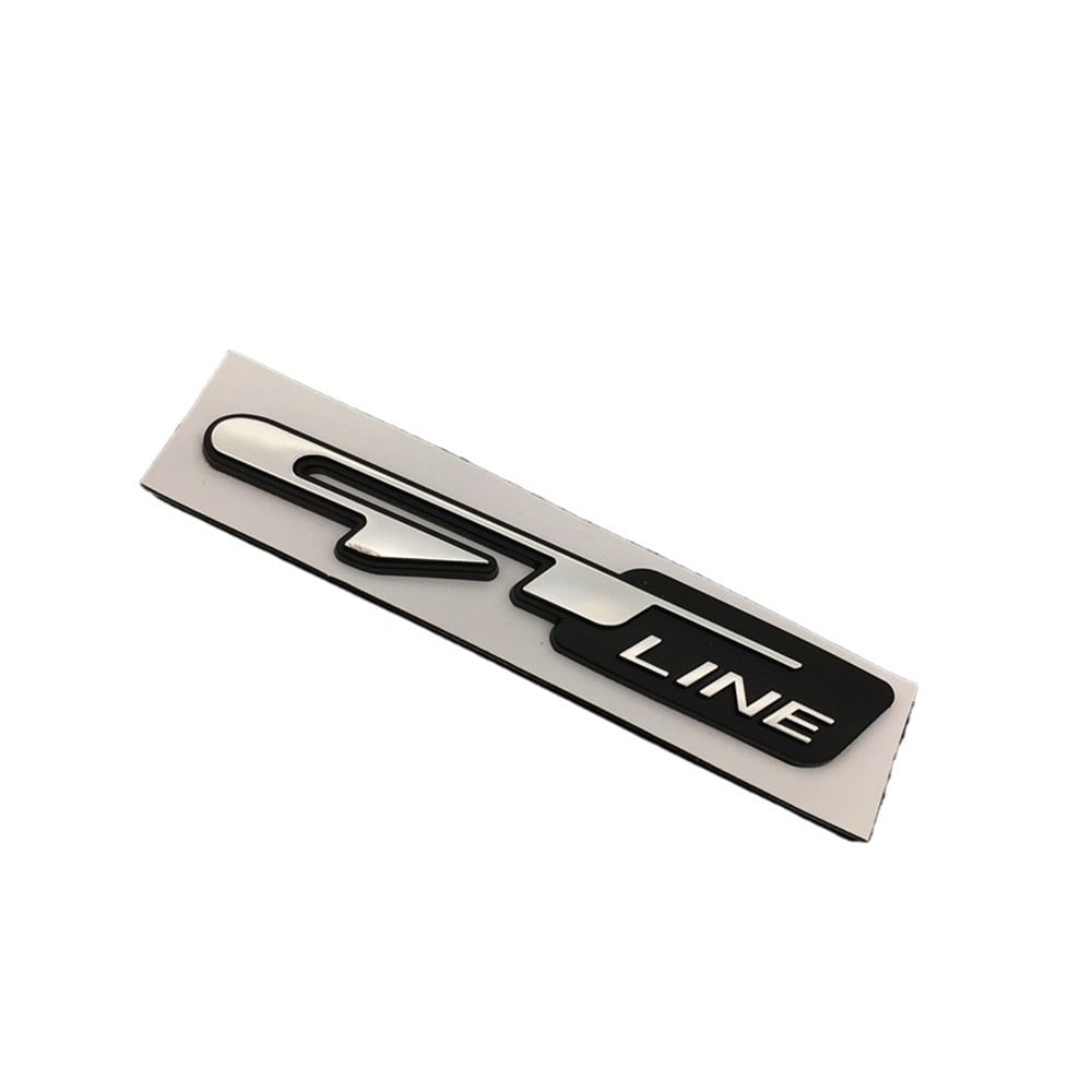 3D Chrome Car Letters GT Line Sticker Emblem Logo GT Line Badge Decal ...