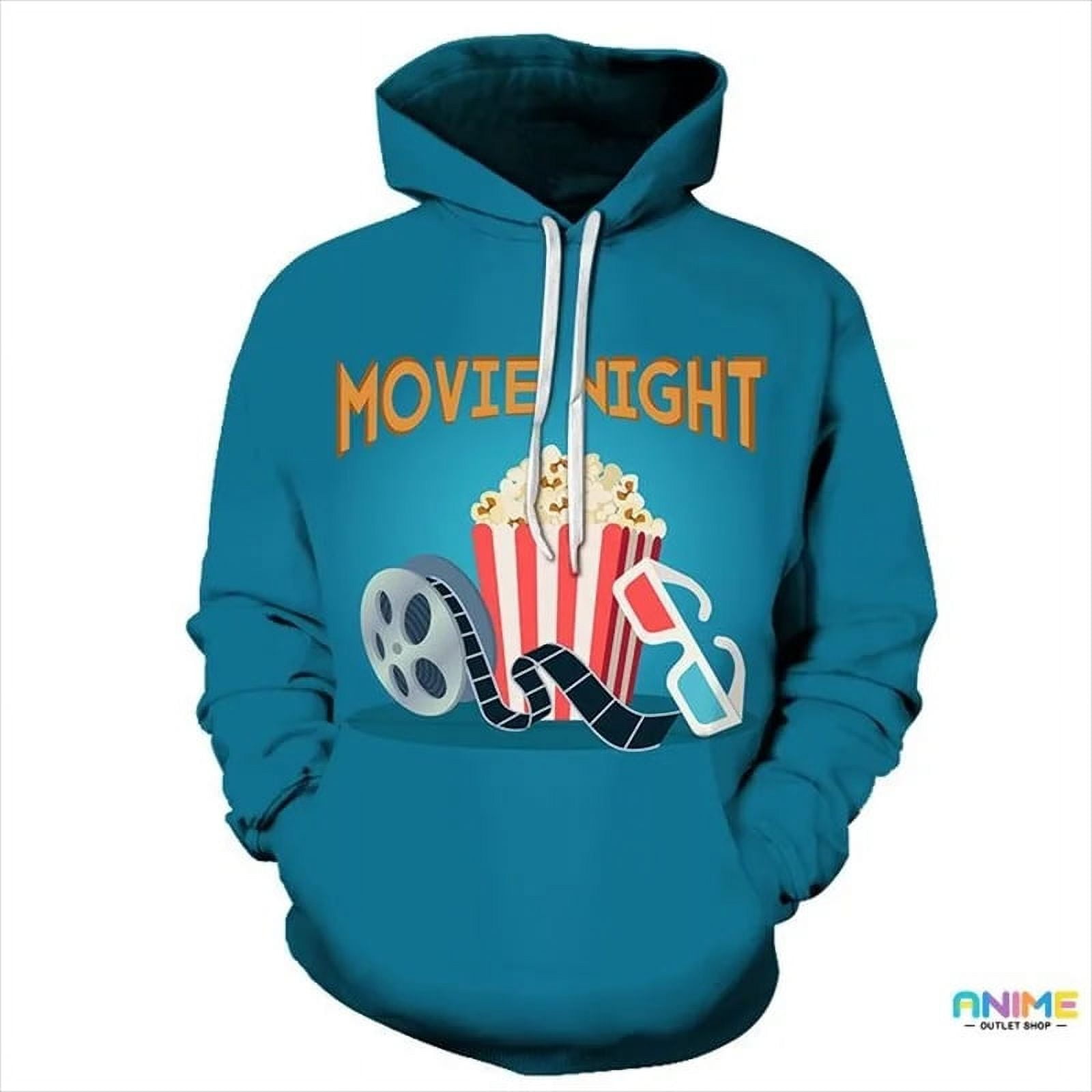 3D Cinema Snack Popcorn Graphic Hoodies for Men Clothing Unisex Women ...