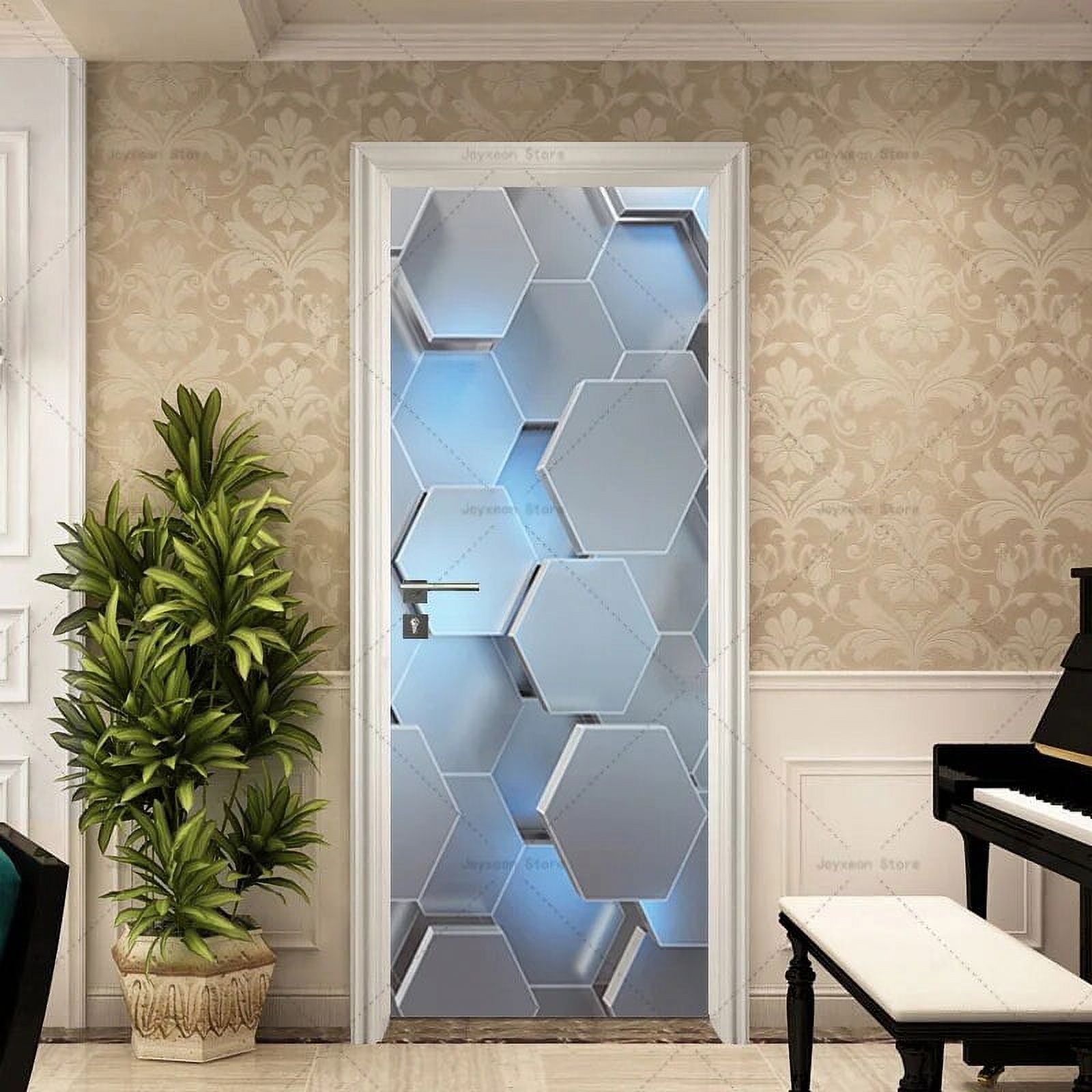 3D City Gate Stickers Modern Architectural Poster Matte Film Material ...