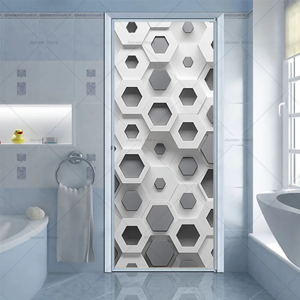 3D City Gate Stickers Modern Architectural Poster Matte Film Material ...