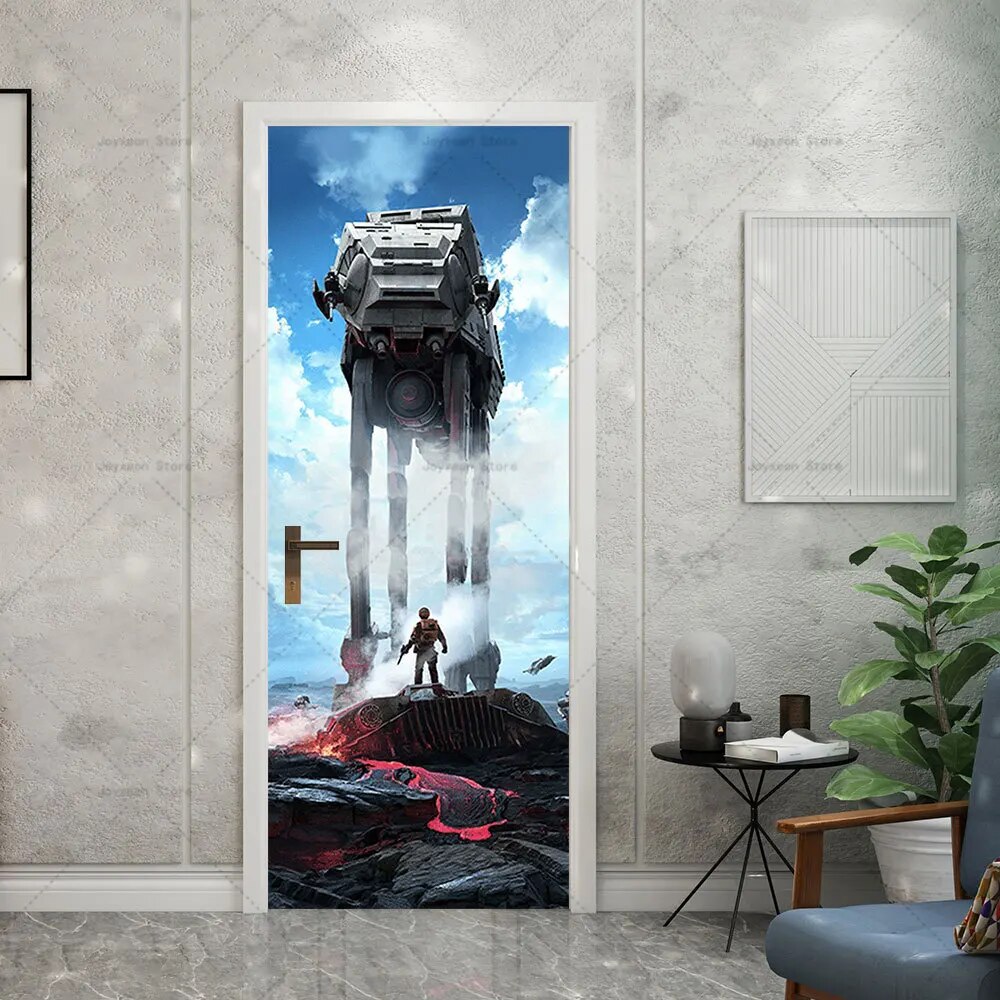 3D City Gate Stickers Modern Architectural Poster Matte Film Material ...