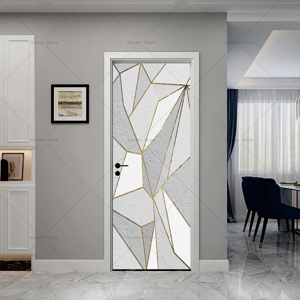 3D City Gate Stickers Modern Architectural Poster Matte Film Material ...