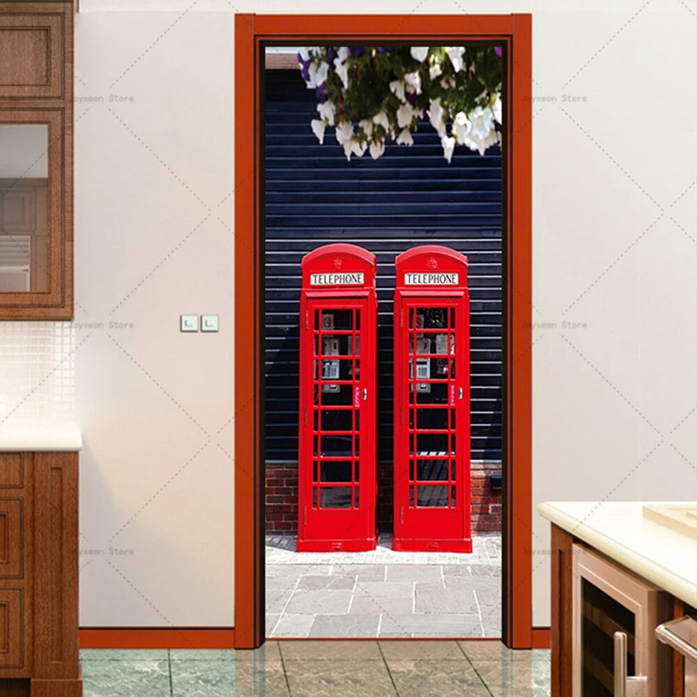 3D City Gate Stickers Modern Architectural Poster Matte Film Material ...