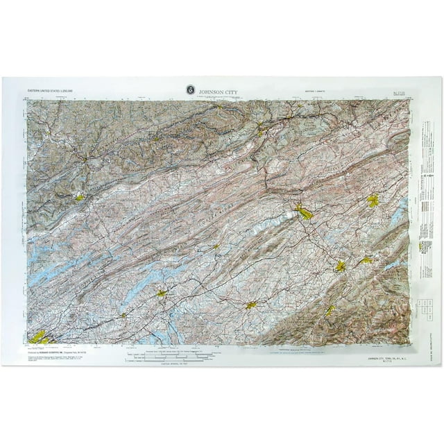 3D City, TN Regional NJ1710 Map | A Raised Relief Map - You Can Feel ...