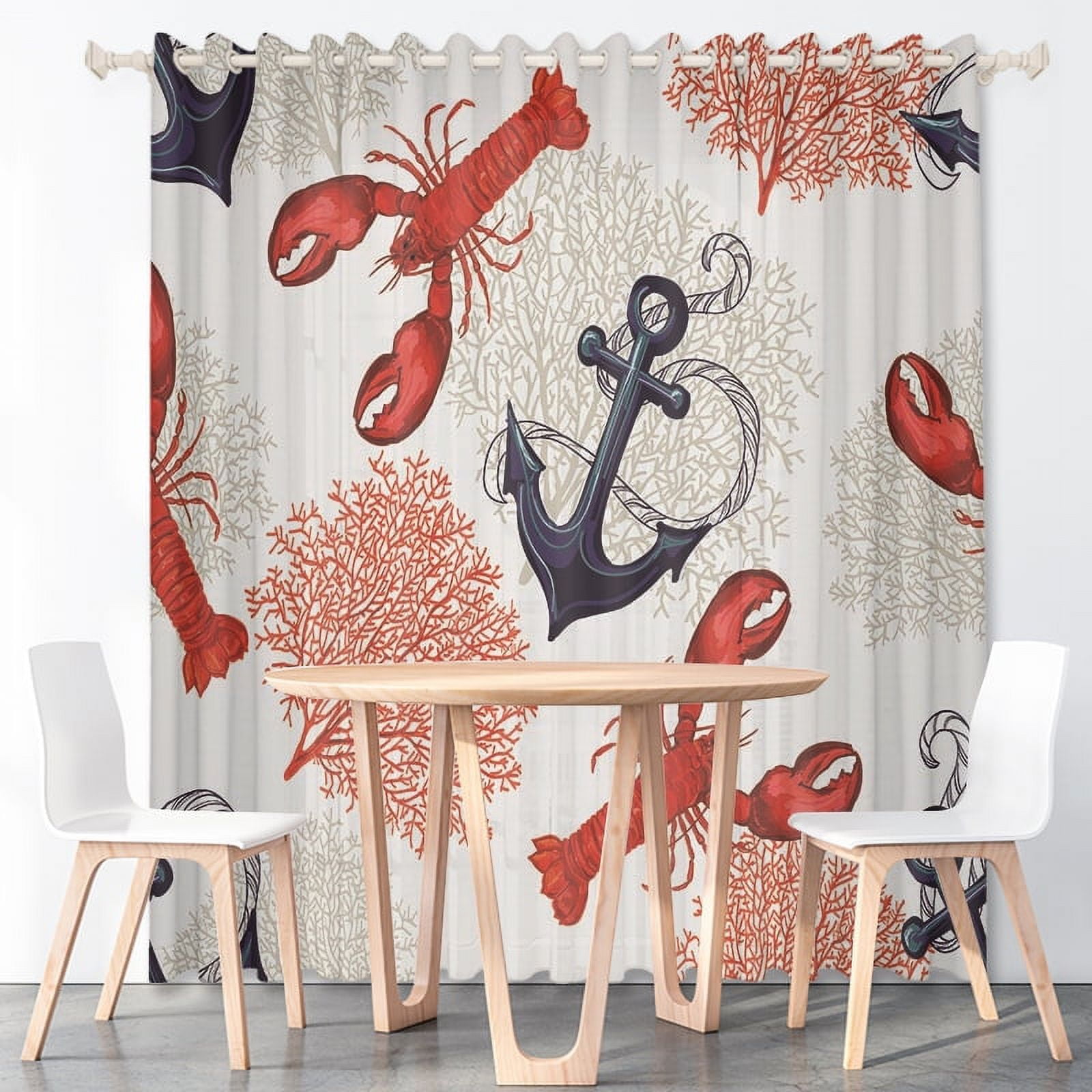 3D Classic Seafood Cray Gourmet Curtain Crab Solid Color Background ...