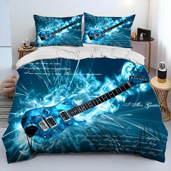 3D Classical Guitar Electric Guitar Comforter Bedding Set Duvet Cover ...