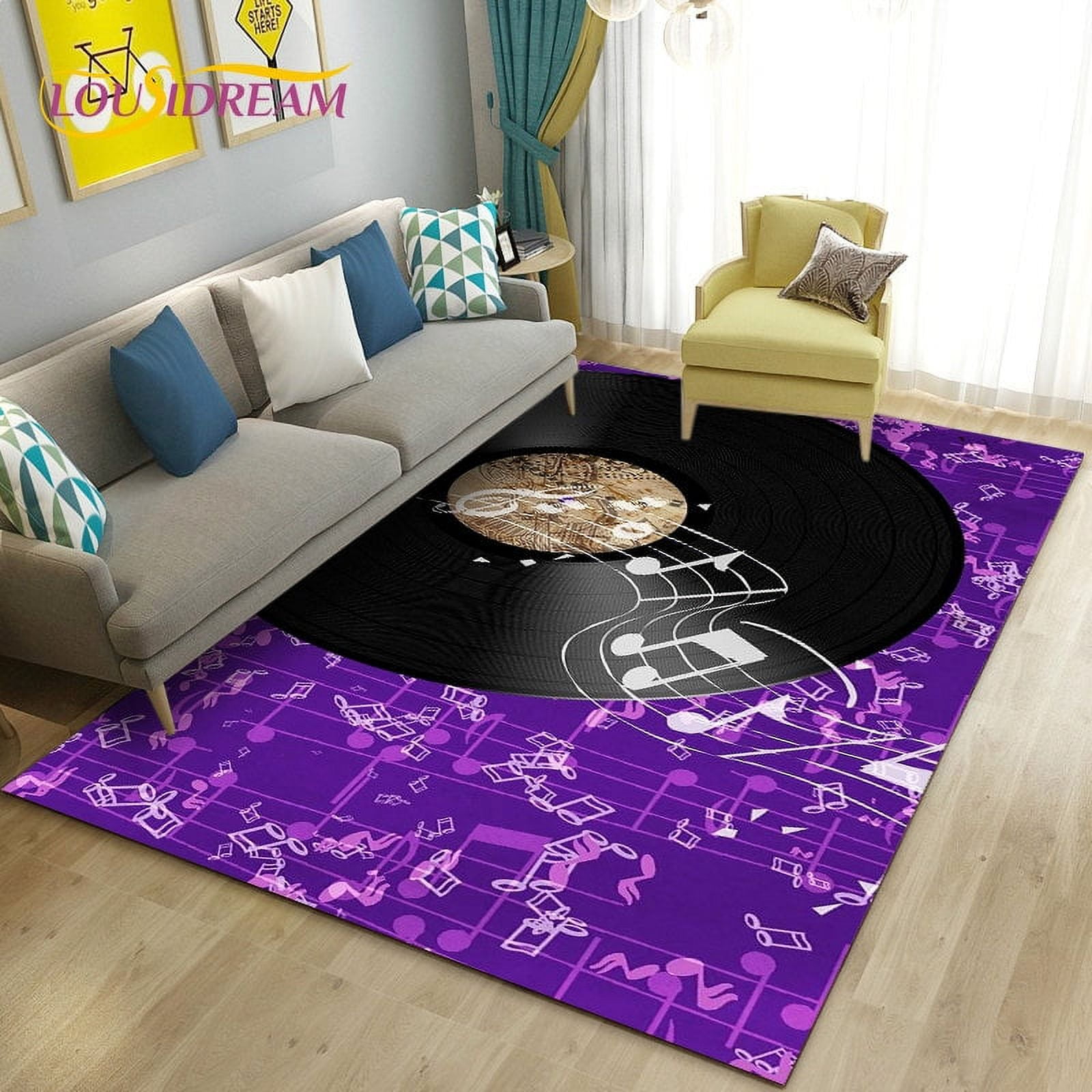 3D Classical Music Vintage Vinyl Record Area Rug Carpet Rug for Living ...