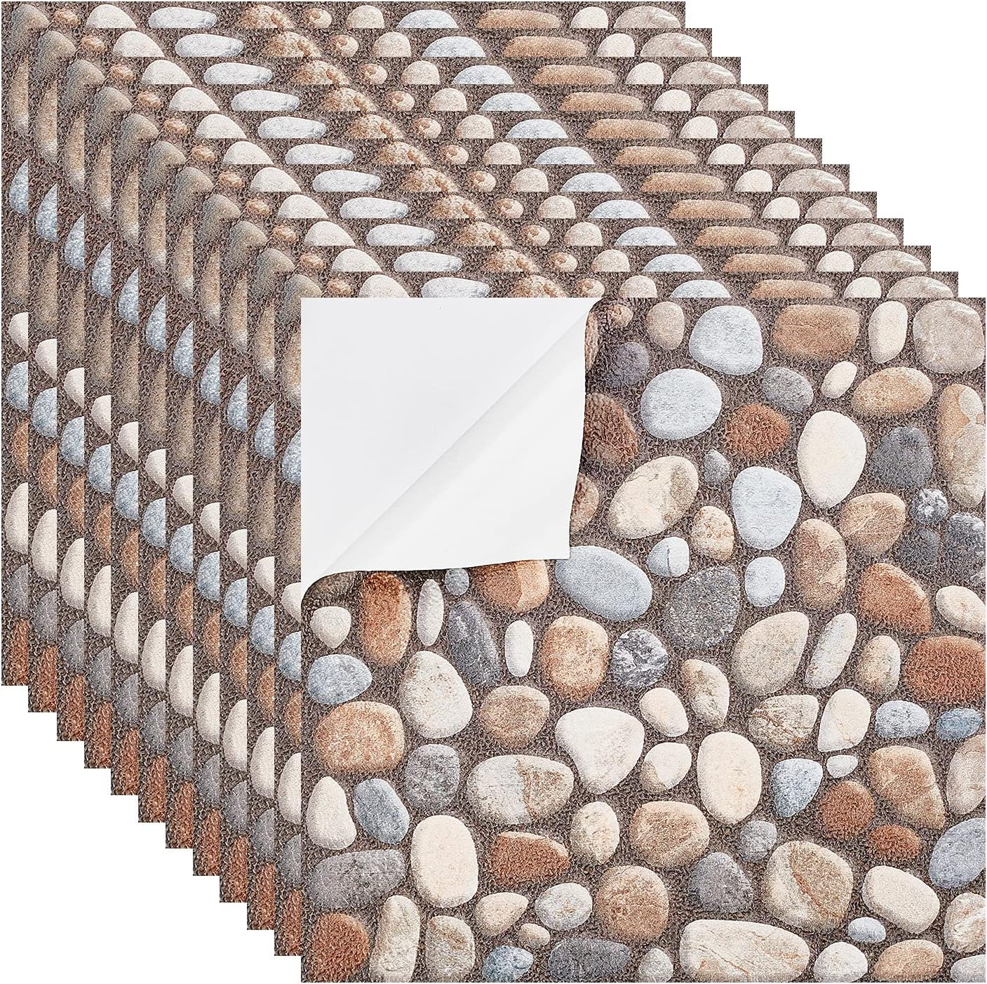 3D Cobblestone Tile Wall Stickers (20 Pack) - Walmart.com