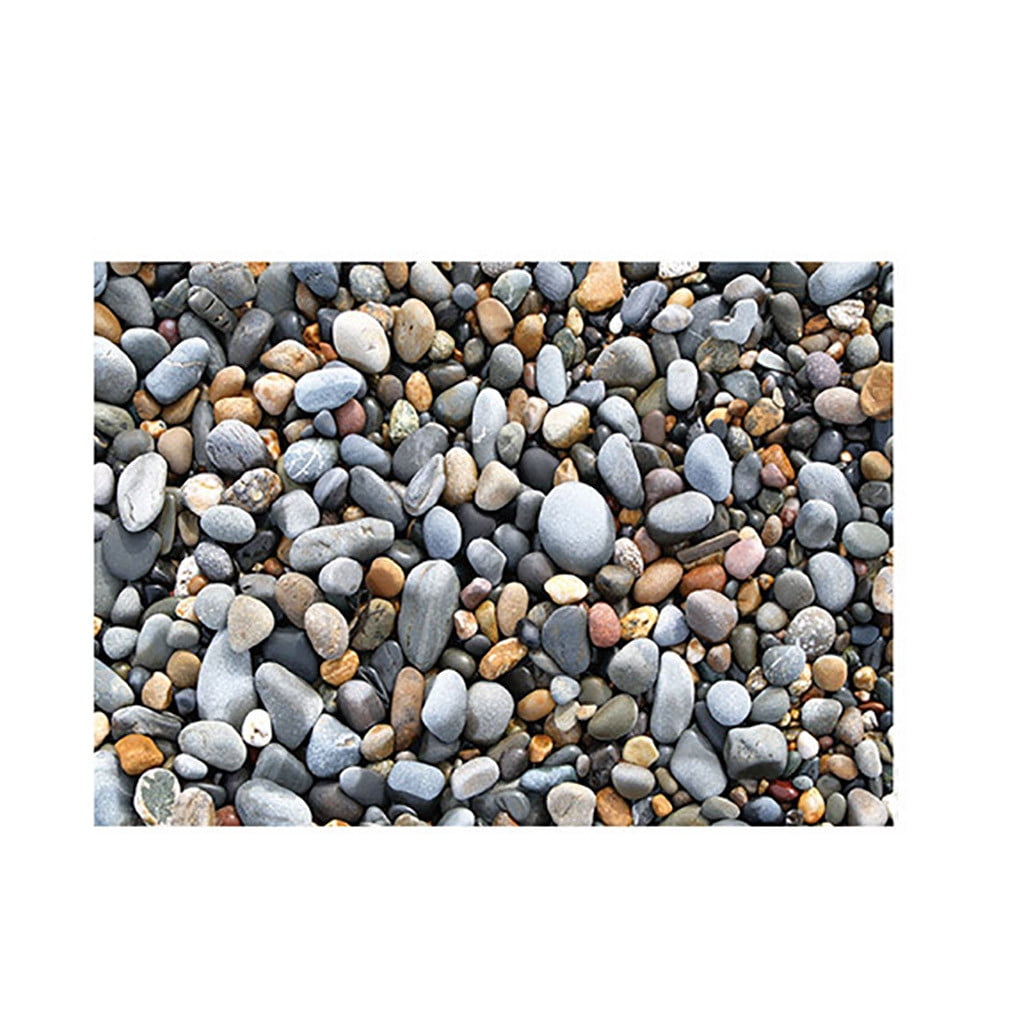 3D Cobblestone Wall Sticker, PVC Bathroom Floor Decor Floor Sticker ...