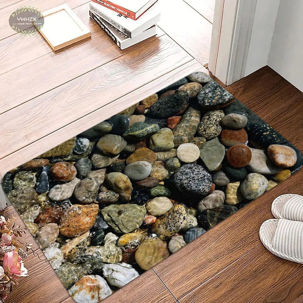 3D Cobblestone Welcome Mat Home Entrance Doormat For Living Room ...