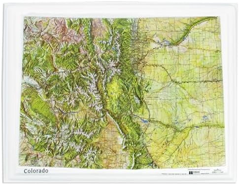 3D Colorado Map | A True Raised Relief Map - You Can Feel the Terrain ...
